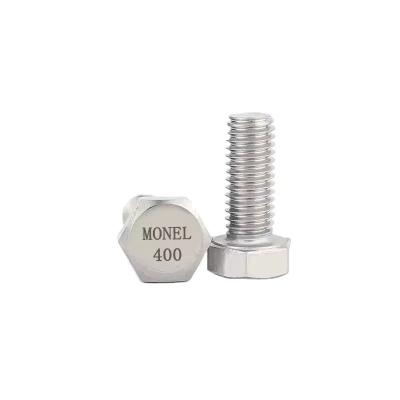 China Nickel Alloy Hexagon Bolts DIN933 DIN931 DIN933 DIN931 M8 180MM Hex Head Bolt UNS N04400 for sale
