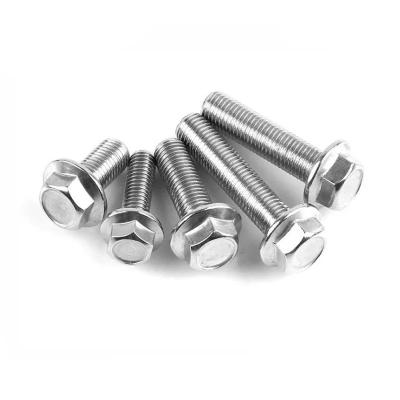 China Stainless Steel Flange Bolts DIN6921 Class 8.8 10.9 12.9 Hex Flange Head Bolt M2-M120 for sale