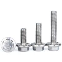 China Stainless Steel Flange Bolts DIN6921 Class 8.8 10.9 12.9 Hex Flange Head Bolt M2-M120 for sale