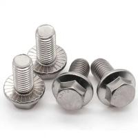 China DIN6921 Stainless Steel Hardware M8x20 Hex Head Serrated Flange Bolt Full Thread for sale