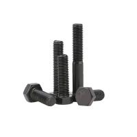 China 35crmo Alloy Steel Hexagon Bolt DIN931 Grade 12.9 M16 Full Thread Bolts Black Galvanized for sale