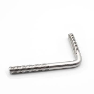 China Stainless Steel Eyelet Foundation Bolt L 7 J Type Anchor Bolt With Nuts M10 Plain for sale