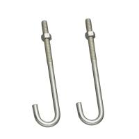 China Stainless Steel J Type Anchor Bolt M10 Plain Finish Corrosion Resistant Foundation Bolt for sale