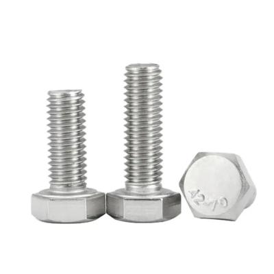 China A2-70 304 Stainless Steel Metric Thread DIN933 Outside Hex Head Bolt External Hexagon Head Screw for sale