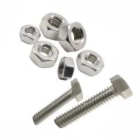 China 100pcs Hex Head Bolts in Standard Size with 1.0mm Thread Pitch and 12mm Thread Length for sale