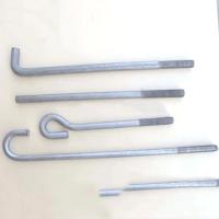 China Stainless Steel J Type Anchor Bolts L7 with Nuts M10 Plain Finish Corrosion Resistant Hardware for sale