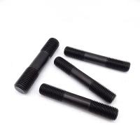 China Fastener Double End Studs Threaded Rod Stud Bolt Black Zinc High Strength Grade 8.8 for sale