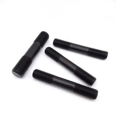 China Fastener Double End Studs Threaded Rod Stud Bolt Black Zinc High Strength Grade 8.8 for sale