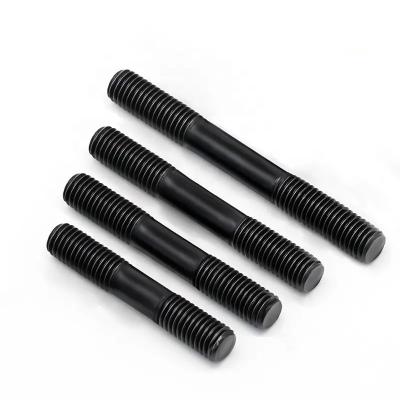 China 10.9 Grade Double End Stud Bolt Black Zinc Heavy Structure Studs Metric Threaded for sale