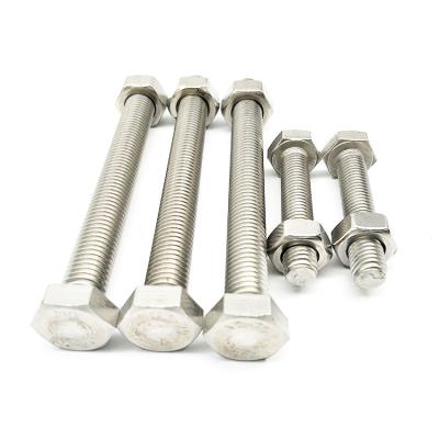 China M6*20 Hex Head Bolts And Nuts Hastelloy C276 Nickel Alloy Outer Hexagon Bolt full thread for sale