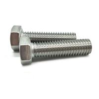 China DIN933 931 Hex Head Bolts And Nuts Nickel Alloy Inconel 600 601 625 825 Hex Bolt / Screws for sale