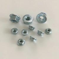 China Blue-white Zinc Carbon Steel Stainless Steel Din6923 Hex Flange Nuts for sale