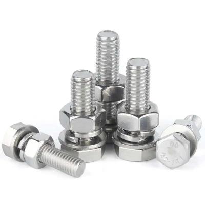 China 12mm Thread Length Silver Polished Hex Head Bolts for Heavy-Duty Applications for sale