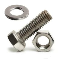 China Silver Hex Head Bolts in Plastic Bag Package and with 12mm Thread Length for sale