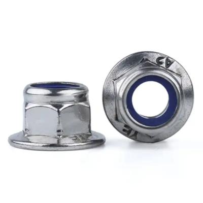 China Hot Sale Insert Lock Nylon Flange Hex Nut M10 2205 2507 Stainless Steel Serrated Nuts for sale
