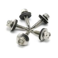 China Stainless Steel 410 Hex Head Building Roofing Tek Screws Self Drilling Screws With Bonded EPDM Rubber Washer for sale