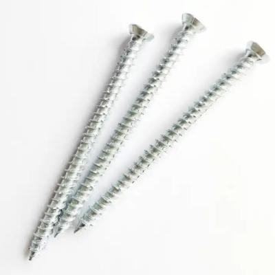 China 7.5mm Round HEX Concrete Screws 1-1/4 Inch Yellow/Blue White Screws For Customized Projects for sale