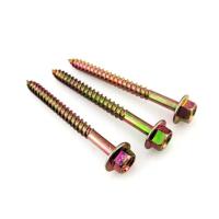 China Yellow/Blue White Lag Screw Hex Head Coarse Thread 7.5mm Screws with Customized Capacity for sale