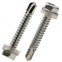 China Hex Washer Head Self Drilling Metal Screws High-strength material case hardening Excellent driving & torsional performance for sale