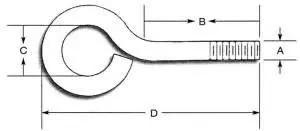 China Shouldered Eye Bolt with Hex Nut Thread Sizes: 1/4″ – 1-1/2″  Carbon Steel (Grade 2 / 5 / 8) for sale