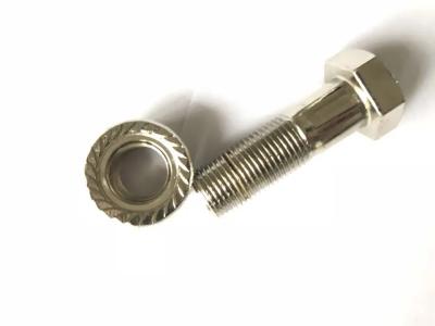 China DIN6923 Carbon Steel Zinc Plated Hex Head Serrated Spinlock Flange Lock Nut for sale