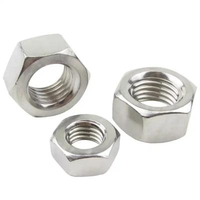 China DIN/ANSI/JIS/GB Steel Hex Head Nuts Zinc Plated Silver Surface Treatment For Fastening Solutions for sale