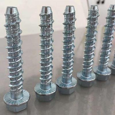 China 7.5mm DIN Standard PVC Window Screws Round HEX Head Coarse Thread 1-1/4 Inch Long for sale