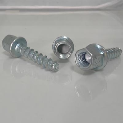 China Hex Head Concrete Screws for Fastening Objects to Masonry DIN Standard Yellow/Blue White Fastener for sale
