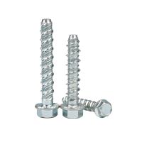China Threaded Lead Anchor Masonry Screws Coarse 7.5mm Diameter for Secure Hex Head Fastening for sale