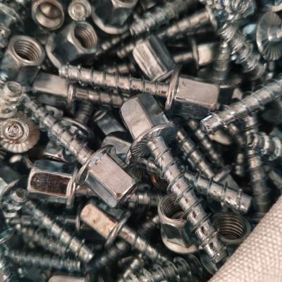 China Customized Concrete Screws Coarse Thread Fasteners Yellow/Blue White As Requirement Capacity DIN Standard for sale