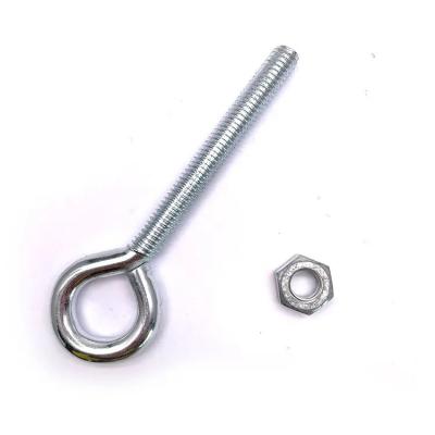 China Heavy Duty Silver Metric Eye Bolts And Nuts For Industrial Applications for sale