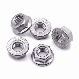 China Hex Head Nuts Stainless Steel 304 316 Flange Head Nut Hex Flange Nut for sale