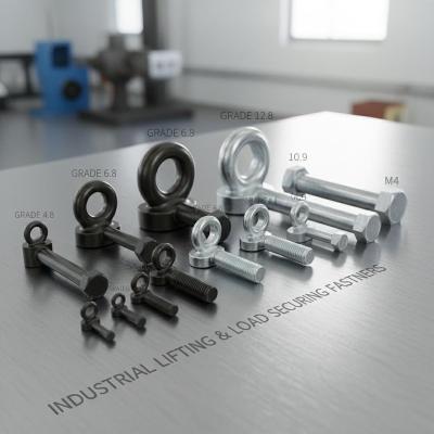 China M4-M20 Eye-Bolt Fasteners Manufactured to Grade 4.8 6.8 8.8 10.9 12.9 Standards for Industrial Lifting and Load Securing for sale