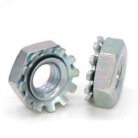 China Aluminum 700N Hex Head Nuts M54 Serrated Flange Lock Nut for sale