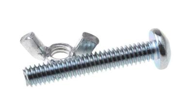 China Grade 10.9 Round Threaded Stud Bolts M8 Butterfly Yellow Zinc Plated Bolts for sale