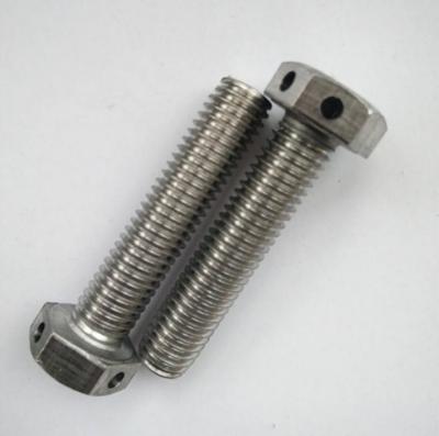 China Stainless Steel 304 GB /T 32.1 Hexagon Bolts With Wire Holes On Head for sale