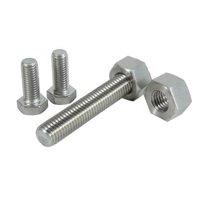 China Custom High Tensile Duplex 2205 2507 S32205 1.4462 Stainless Steel Stud Bolts With 2 Hex Nut for sale