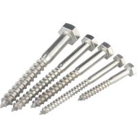 China DIN571 Stainless Steel Hexagon Head Self Tapping Screw Wood Screw for sale