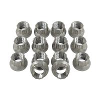 China Custom Titanium Wheel Lug Nuts Stainless Steel 12 Point Flange Nut for sale