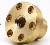 China Precision CNC Machining Metal Thread Accessories Trapezoidal Flange T Type Brass Lead Screw Nut for sale