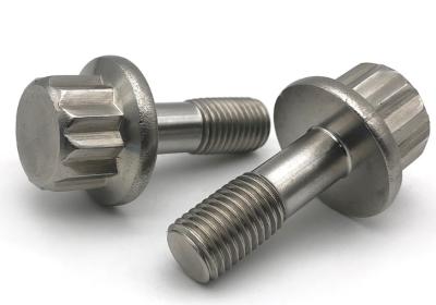 China Customized M6 M8 M9 M12x1.5 Hexagon Bolts And Nuts Stainless Steel Titanium Hex Flange Drilled Bolt for sale