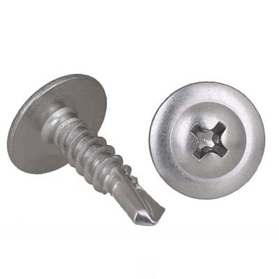 China 410 SS Inox Hex Washer Wafer Truss Head Tek Roofing Self Drilling Screw Stainless Steel For Sheet Metal Or Wood for sale