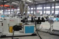 China PVC Glaze Tile Extrusion Line with 25000x6000x3500 Dimensions and 36 rpm Screw Speed for sale