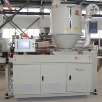 China 60kW Power Co-rotating Conical Twin-screw Plastic Extruder Machine for PVC Pipe Making for sale