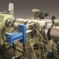 China 60kW Power Co-rotating Conical Twin-screw Plastic Extruder Machine for PVC Pipe Making for sale