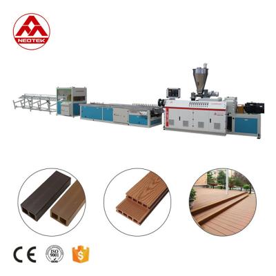 China Twin Screw Type Co-rotating Conical Twin-screw WPC Extrusion Line for Durable Profiles for sale