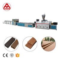 China YF300 PP PE Base WPC Extrusion Line with Co-rotating Conical Twin-Screw and 36 rpm for sale