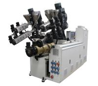 China YF300 PP PE Base WPC Extrusion Line with Co-rotating Conical Twin-Screw and 36 rpm for sale