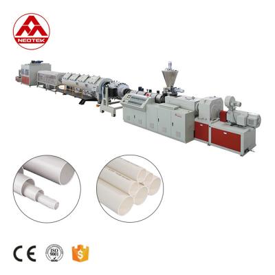 China Twin Screw Type Co-rotating Conical Twin-screw 16-63 PVC Pipe Extrusion Line for Your for sale