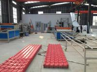 China Plastic Conical Twin Screw PVC Roof Tile Extrusion Line for sale